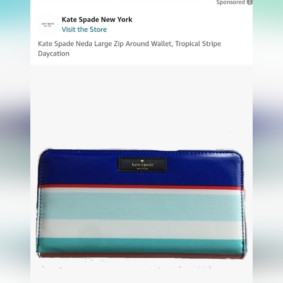 kate spade | Bags | Kate Spade Neda Large Zip Around Wallet Tropical ...